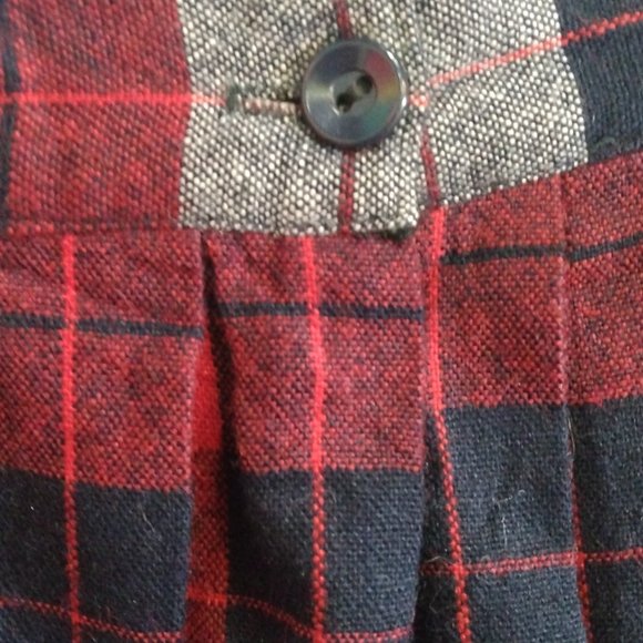 Skirts | Vintage Black And Red 5s Prep School Reversible Wool Skirt ...